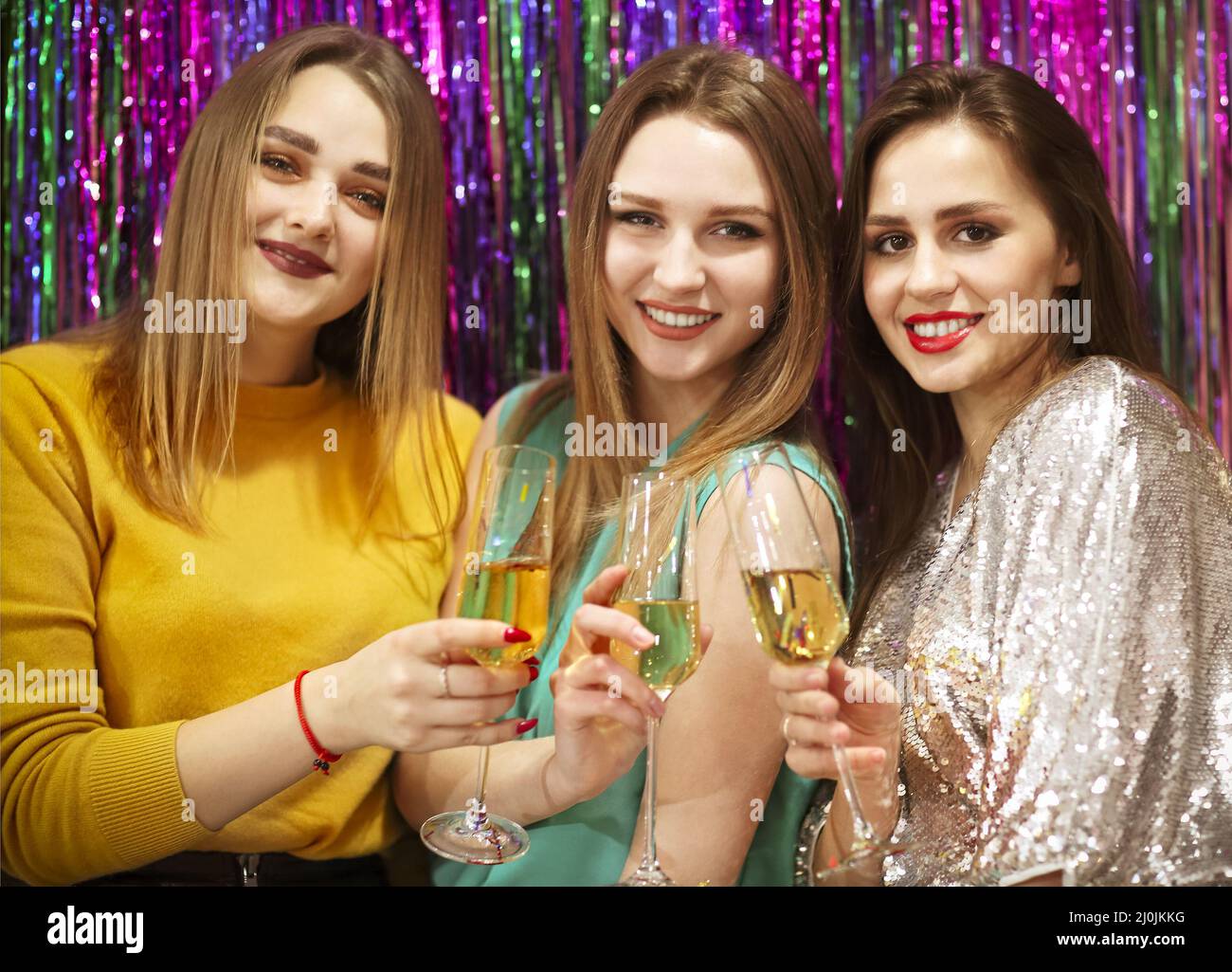 Women proposing toast during party Stock Photo - Alamy