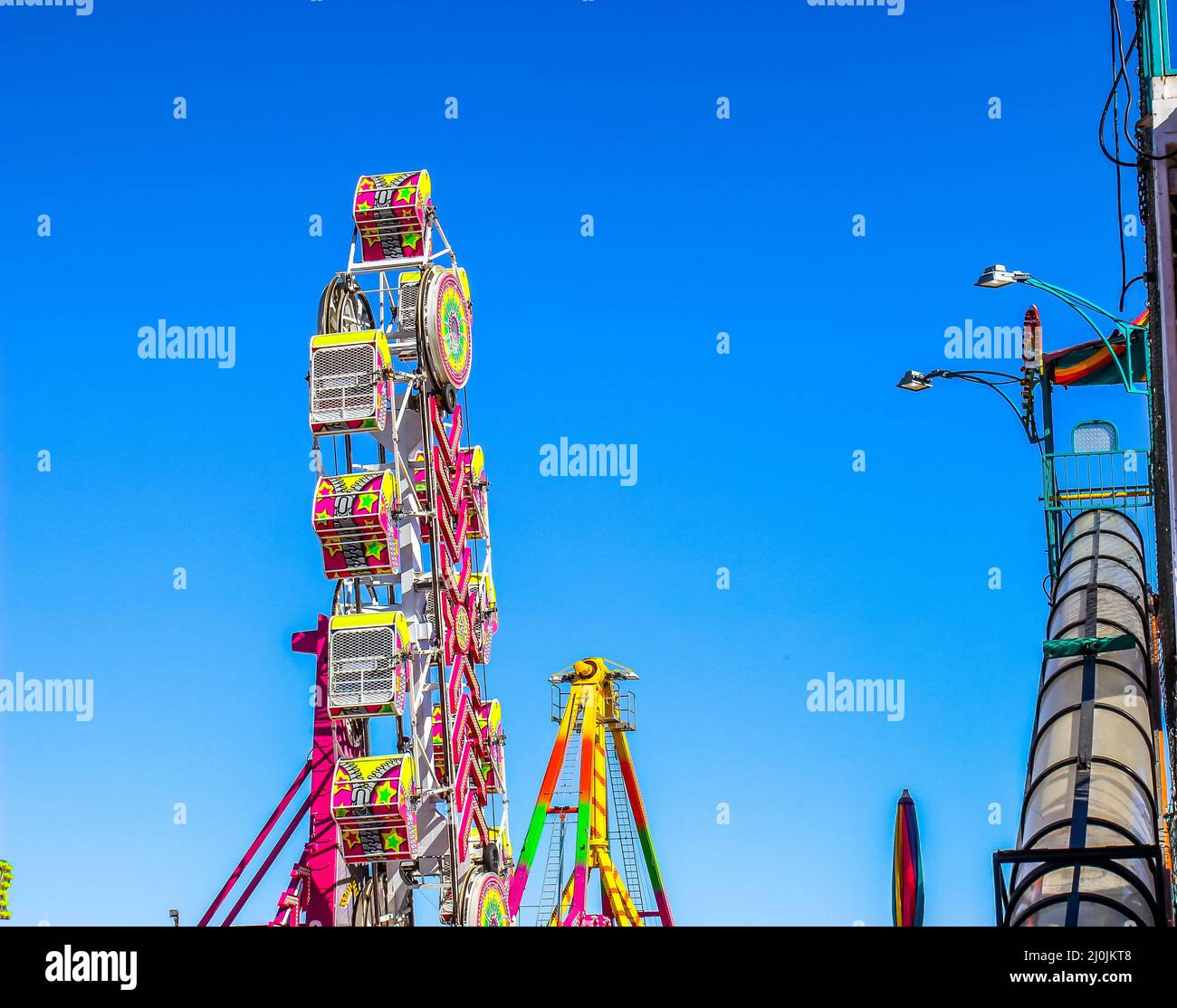 Amusement Rides At Small County Fair Stock Photo - Alamy