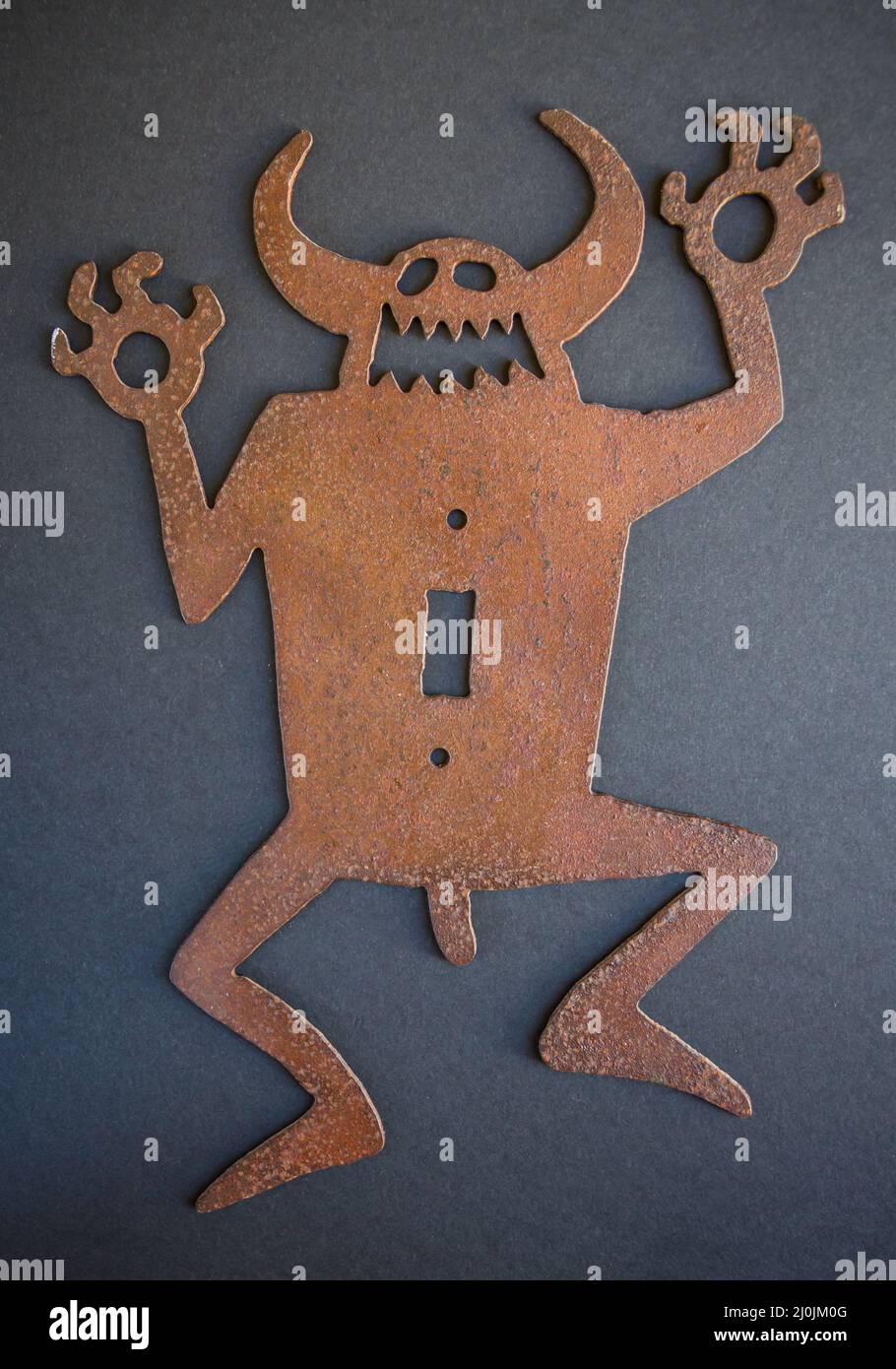 Traditional american ethnic sculpture of a devil Stock Photo - Alamy