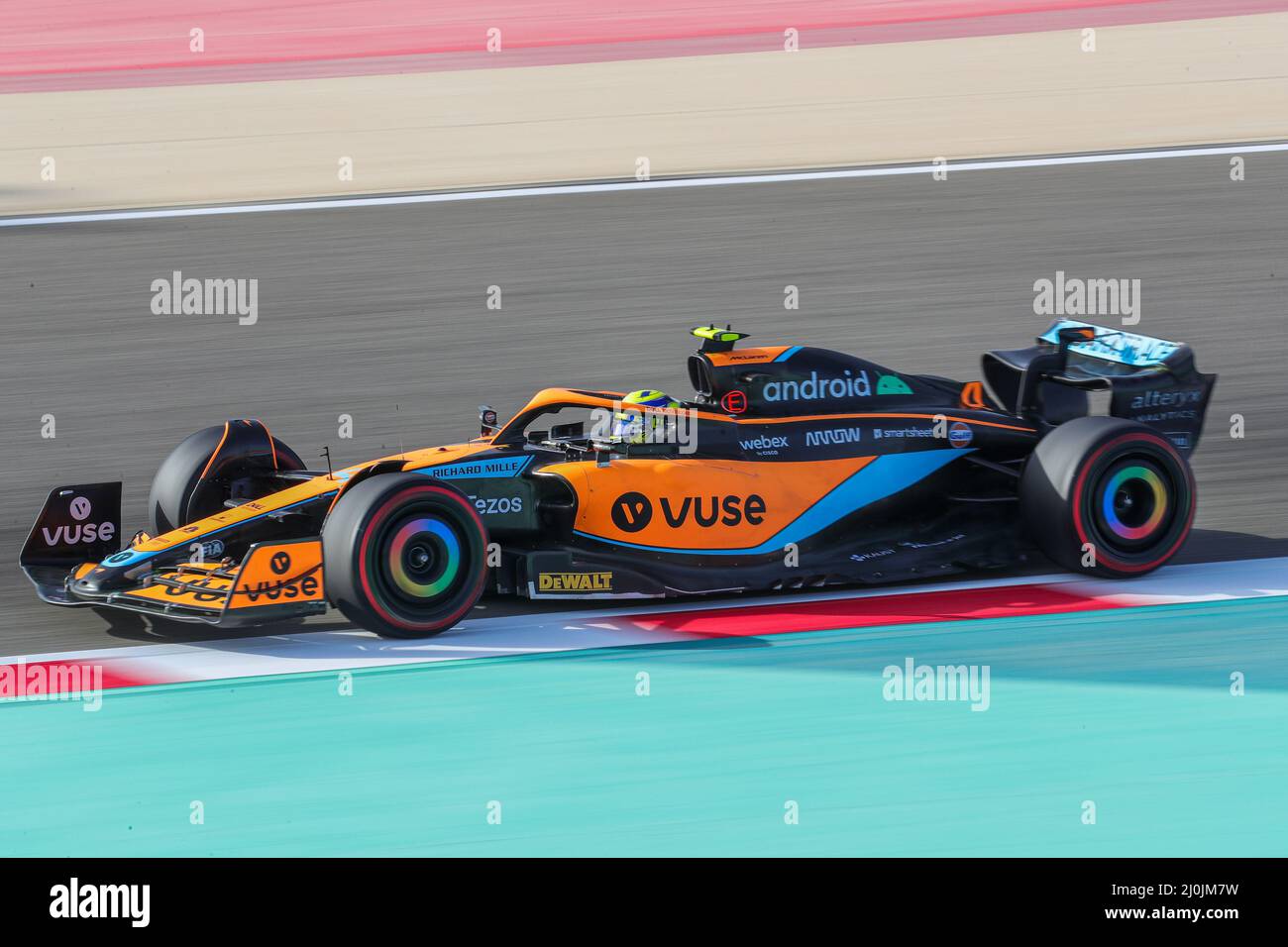 Bahrain International Circuit, Sakhir, Bahrain on 19 March 2022 Lando ...
