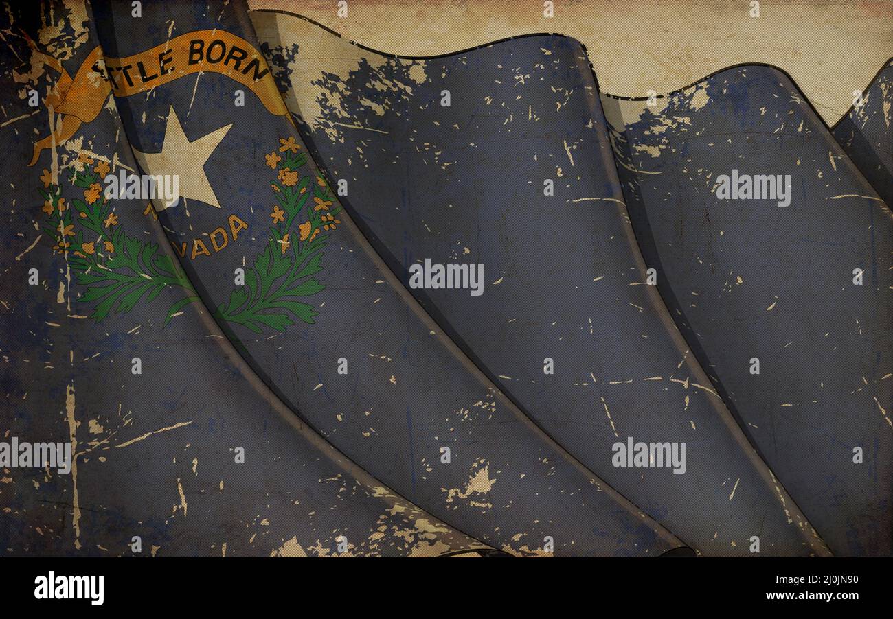 Background illustration of an old paper with a print of a waving Flag ...