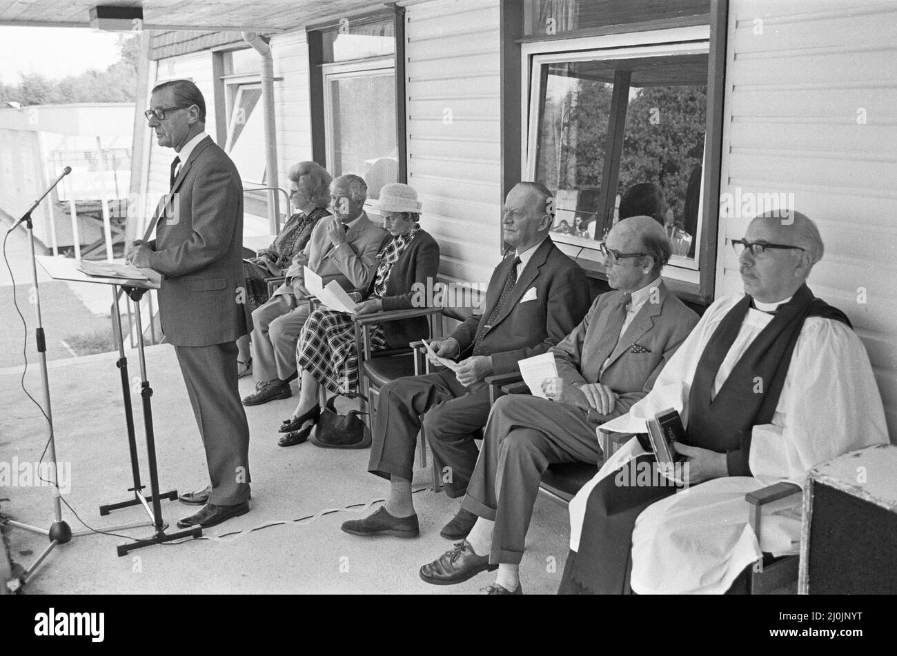 The Rector of St Botolph's Church, Rev Maurice Hewett, (right of ...