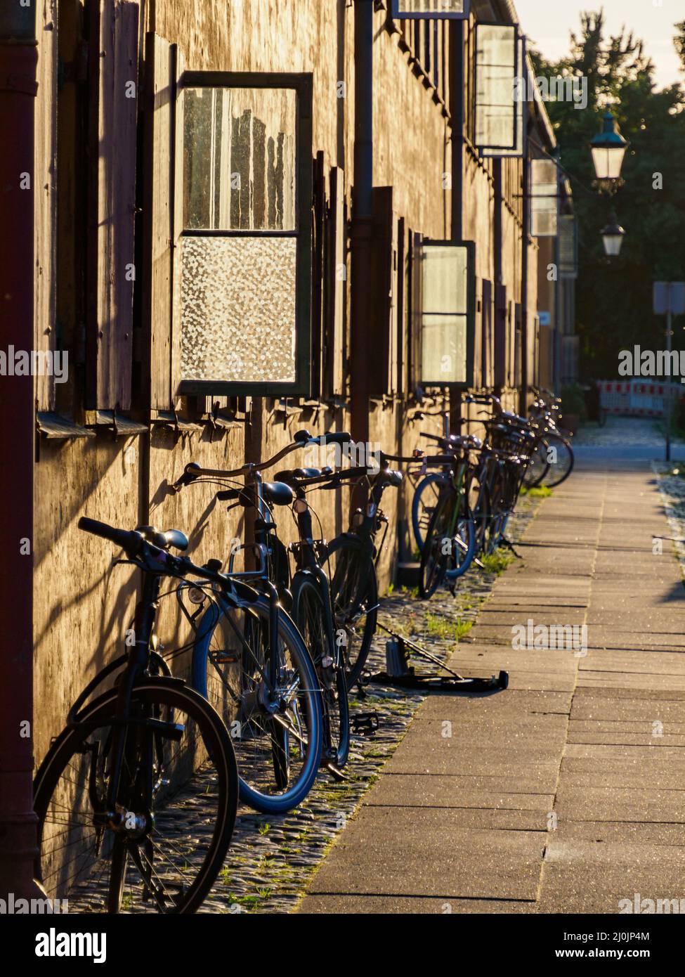 Copenhagen, Denmark - July, 2021: Nyboder is a historic row house ...