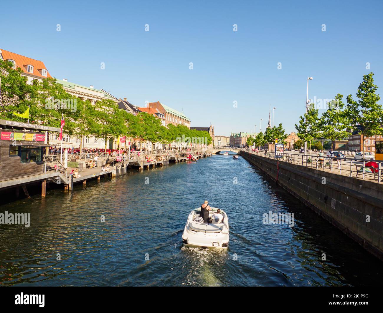 Copenhagen, Denmark - July 2021: Different buildings, boats and ...