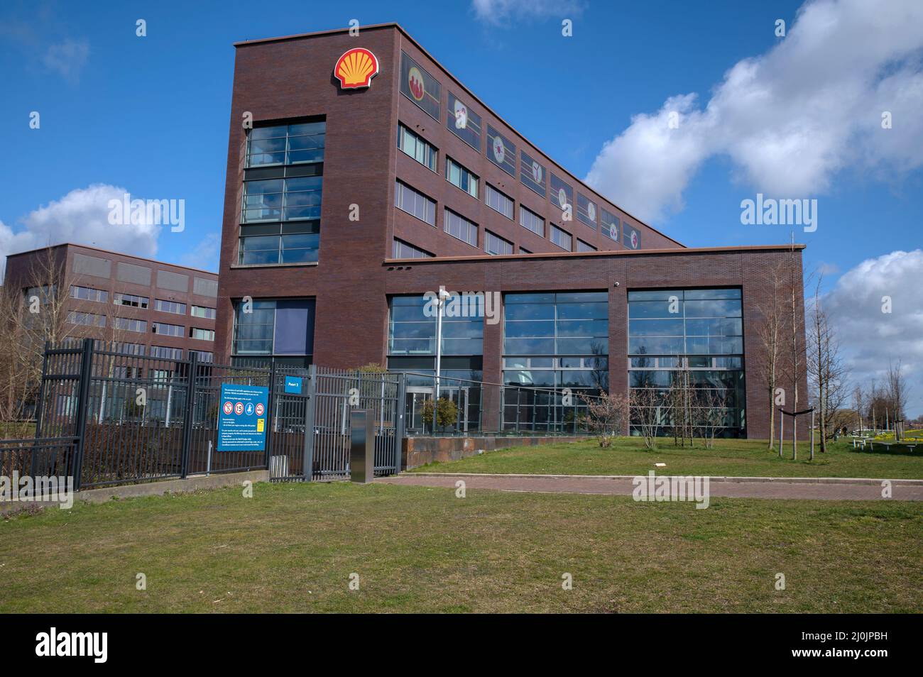 Shell Logo On A Building At The Energy Transition Campus Amsterdam ...