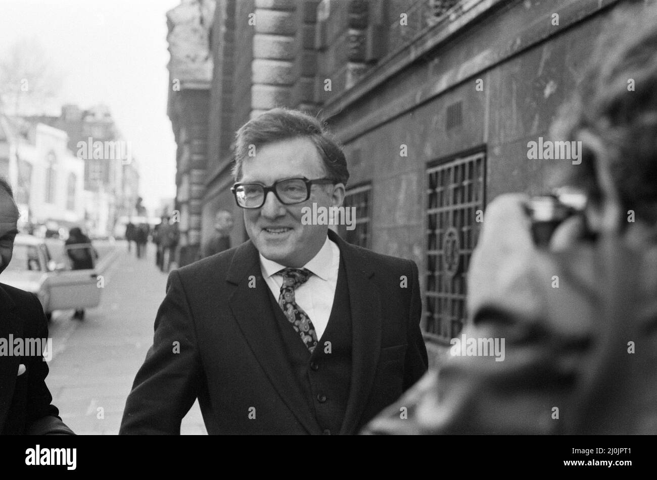 Scenes outside the Old Bailey during the first day of the Peter ...