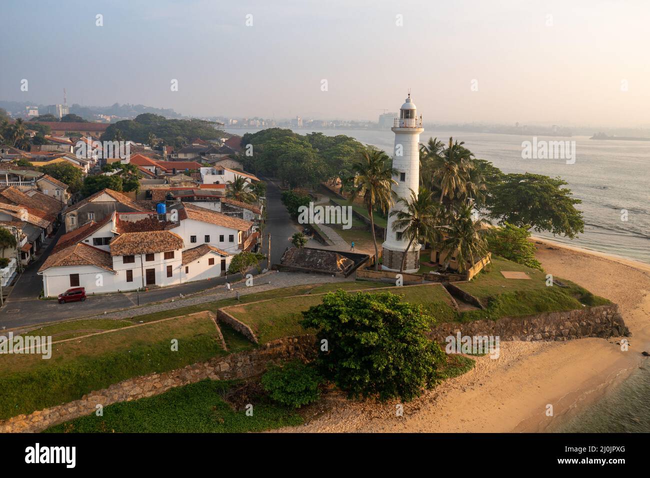 Galle Aerial View. The Fort Galle and Lighthouse. Sri Lanka Stock Photo ...