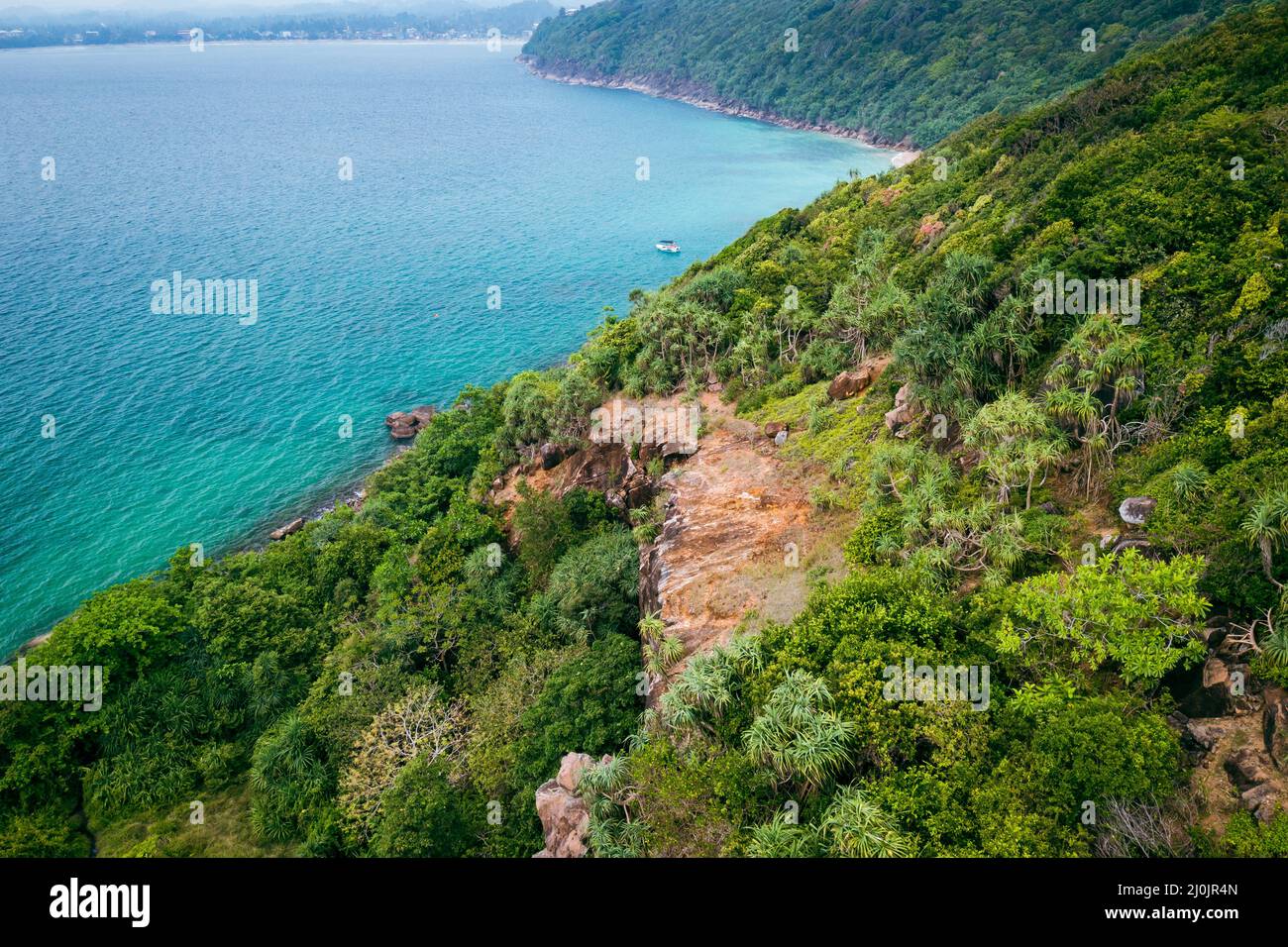 Tropical Jungle Coast in Sri Lanka. Aerial view of Exotic Costline ...