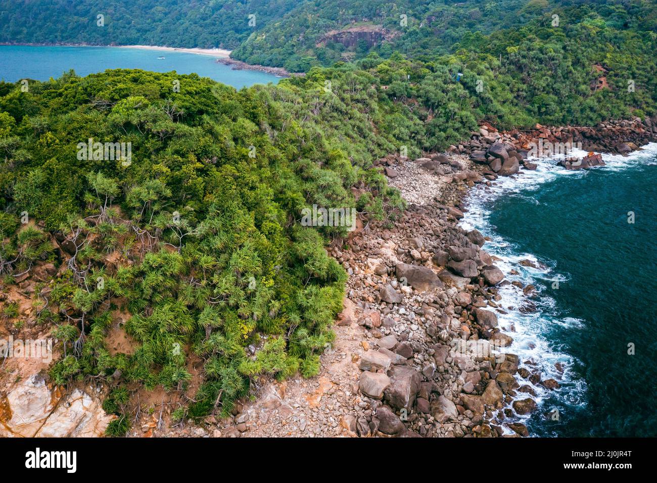 Tropical Jungle Coast in Sri Lanka. Aerial view of Exotic Costline ...