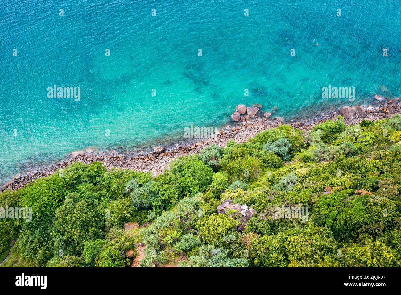 Tropical Jungle Coast in Sri Lanka. Aerial view of Exotic Costline ...