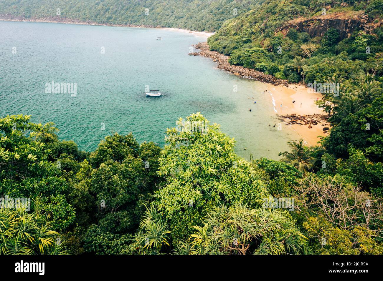Tropical Jungle Coast in Sri Lanka. Aerial view of Exotic Costline ...