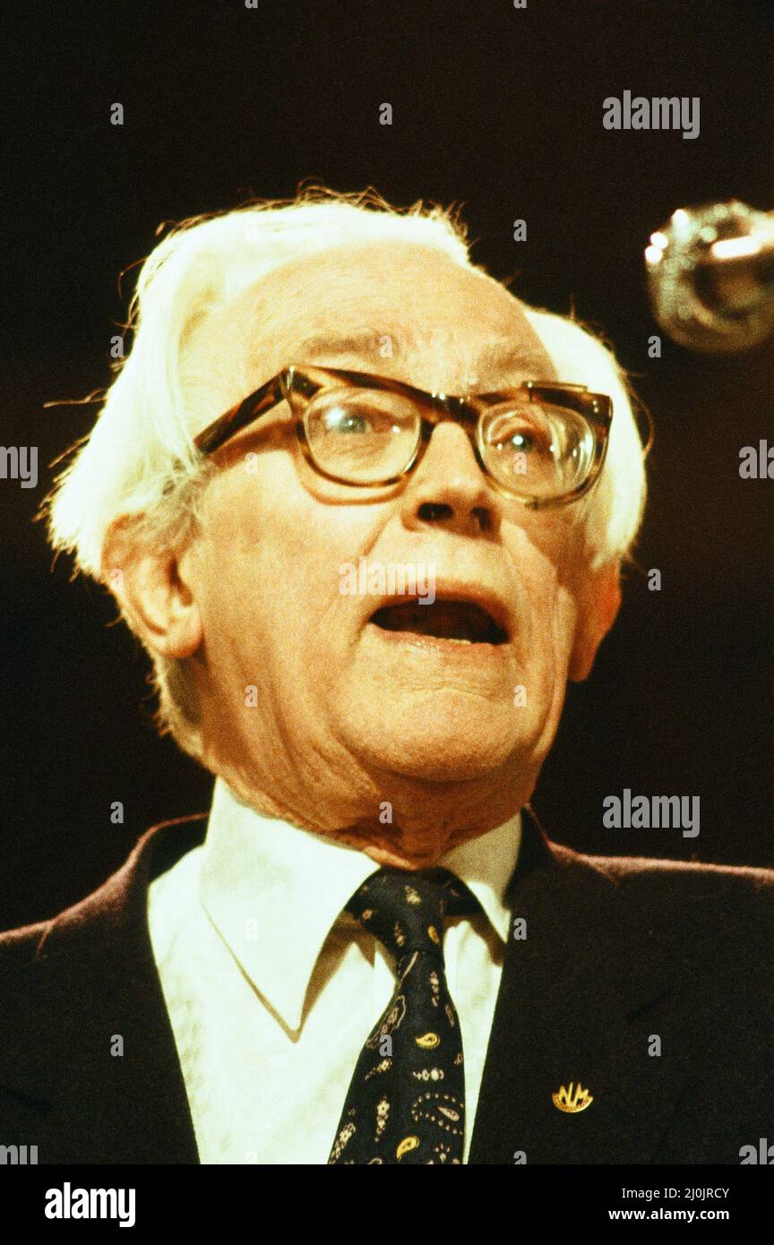 Leader of the Labour Party Michael Foot. September 1982 Stock Photo - Alamy