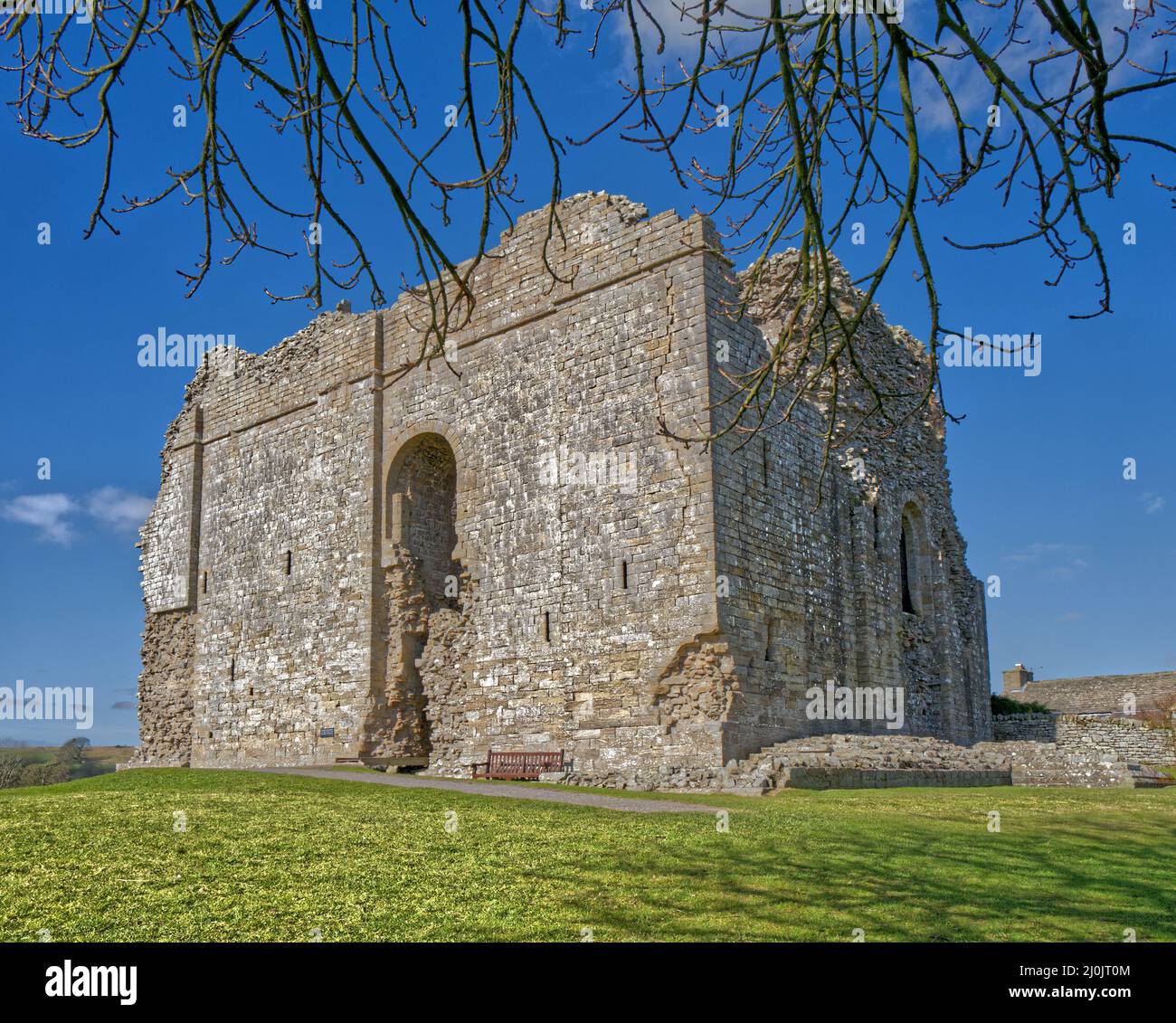 Medieval Bowes Castle in County Durham Stock Photo - Alamy