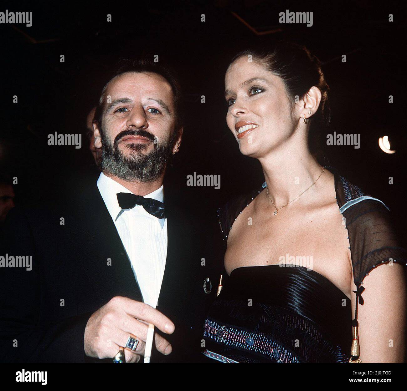 Ringo starr and Barbara Bach at the british london film premiere of ...