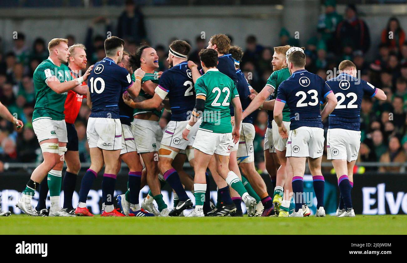 19th March 2022 ; Aviva Stadium, Dublin, Ireland; 6-Nations ...