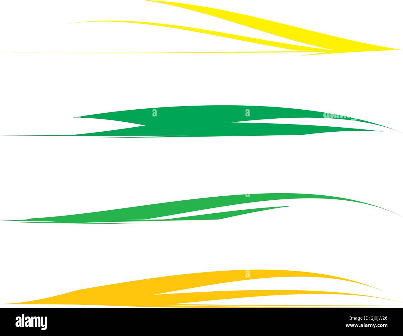 Wiggle, wobble squiggly lines, stripes divider set - stock vector ...