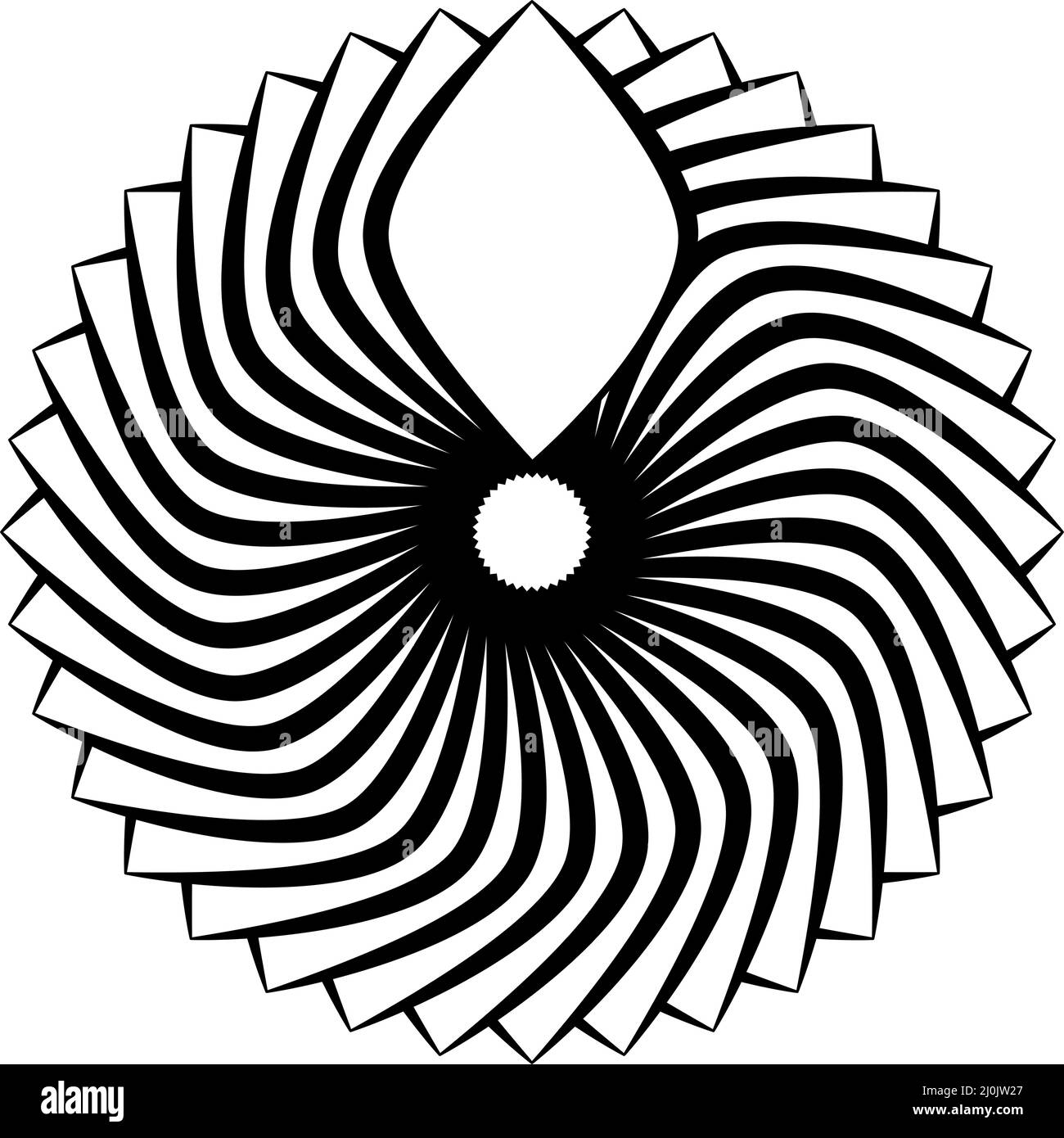 Circular, radial motif, mandala icon - stock vector illustration, clip ...