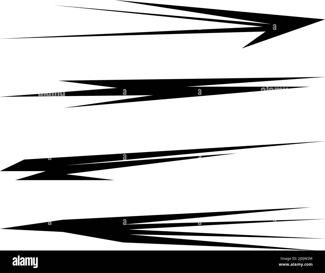 Wiggle, wobble squiggly lines, stripes divider set - stock vector ...