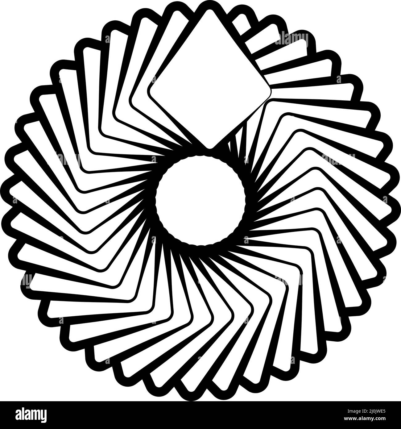 Circular, radial motif, mandala icon - stock vector illustration, clip ...