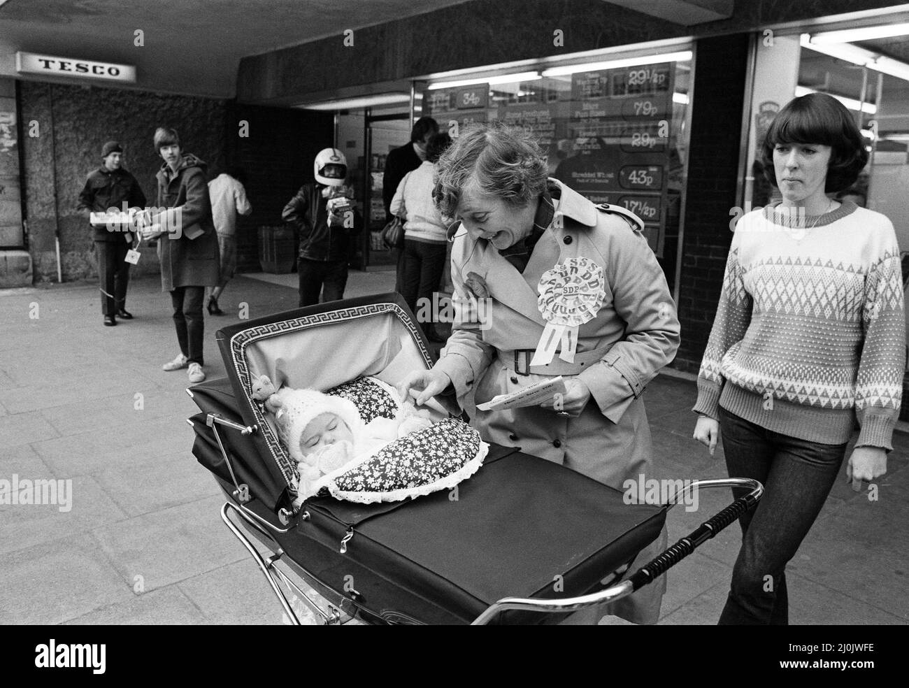 Shirley Williams of the Social Democratic Party getting her election ...