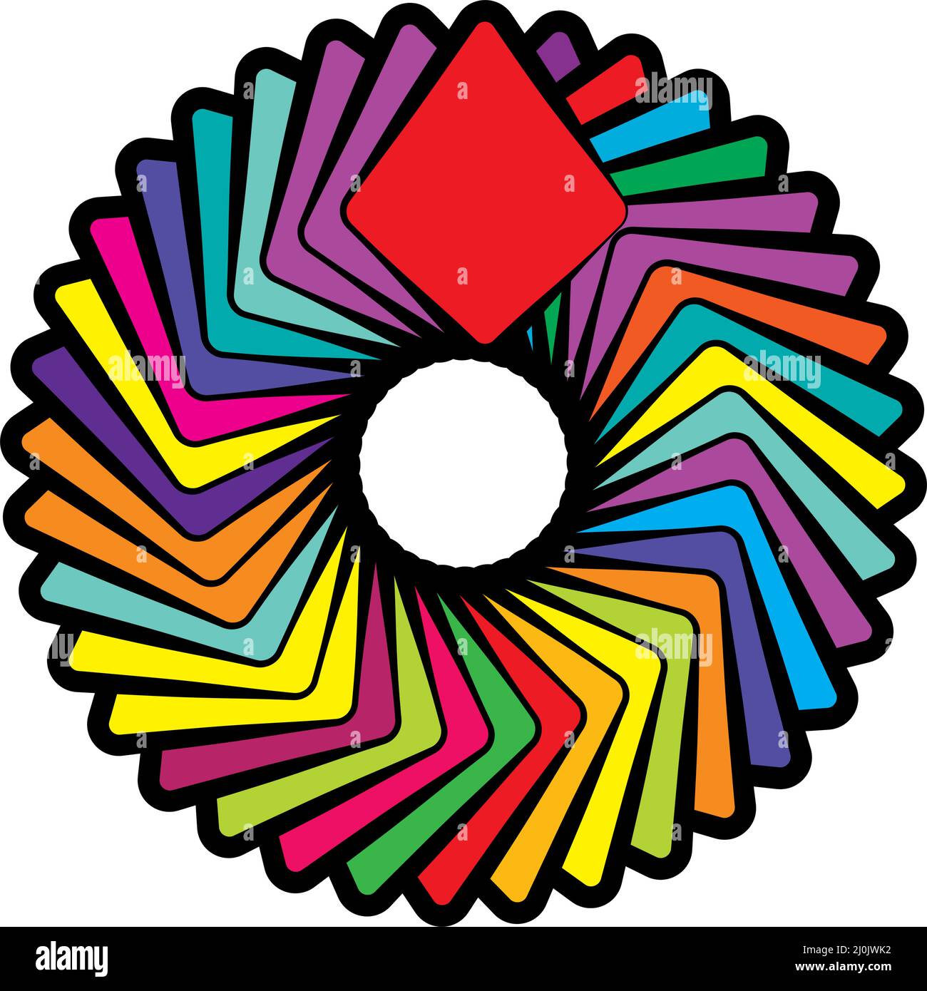 Colorful circular, radial mandala, motif icon. Abstract geometric ...