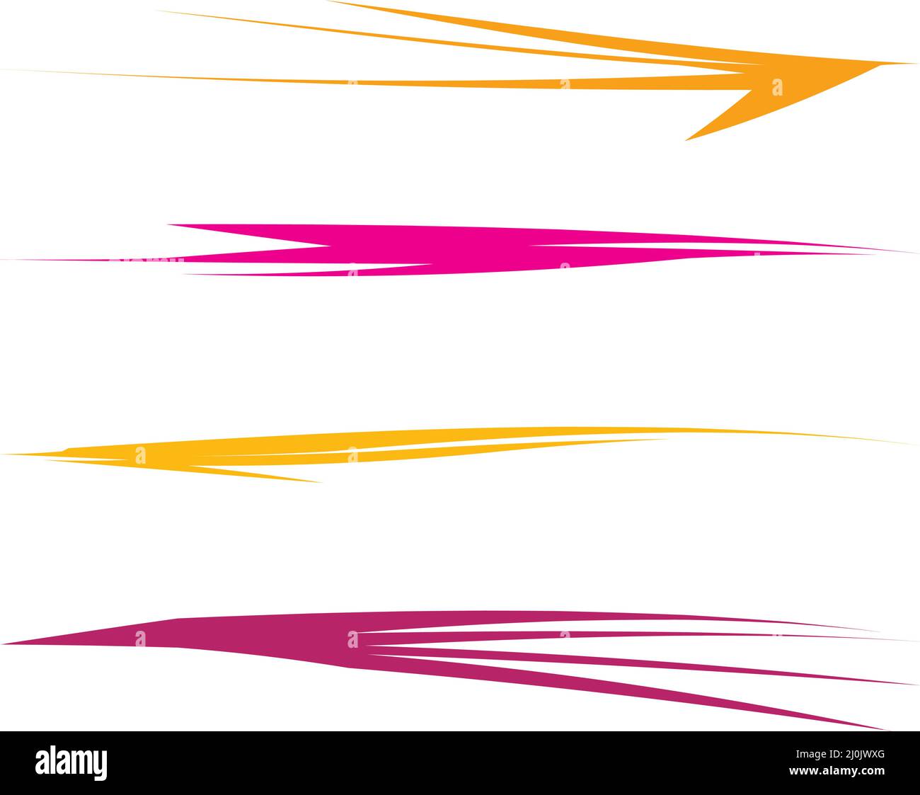 Wiggle, wobble squiggly lines, stripes divider set - stock vector ...