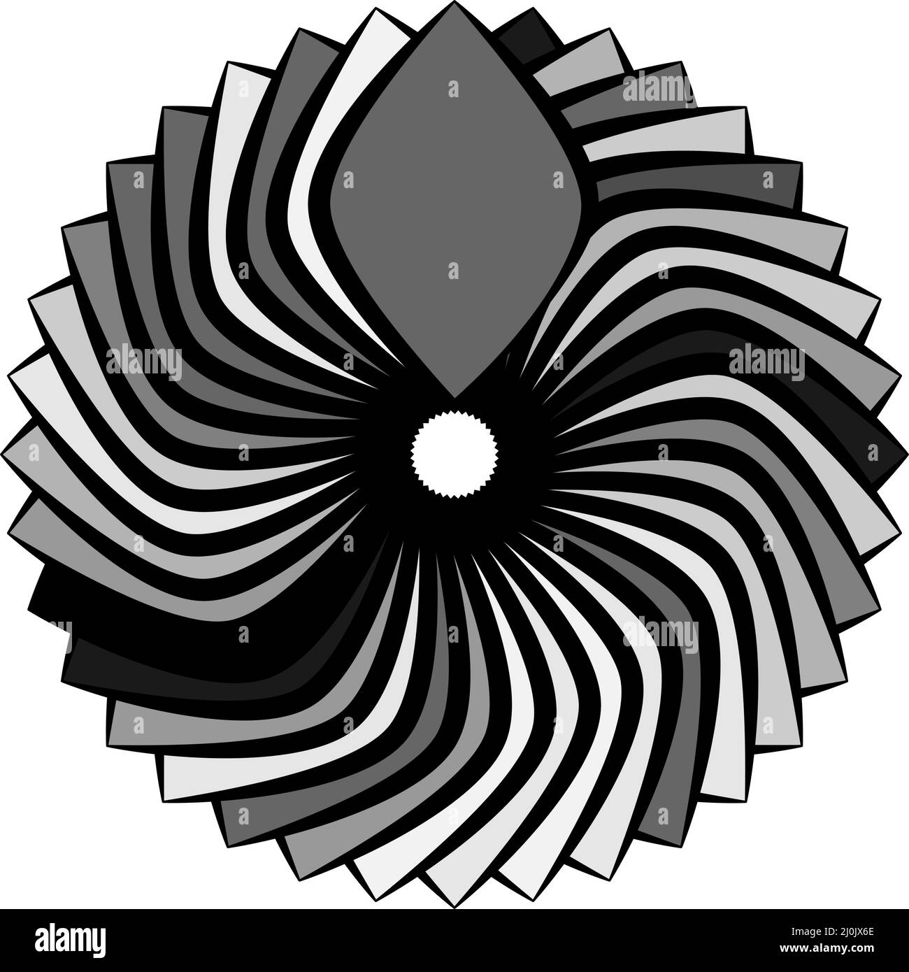 Circular, radial motif, mandala icon - stock vector illustration, clip ...