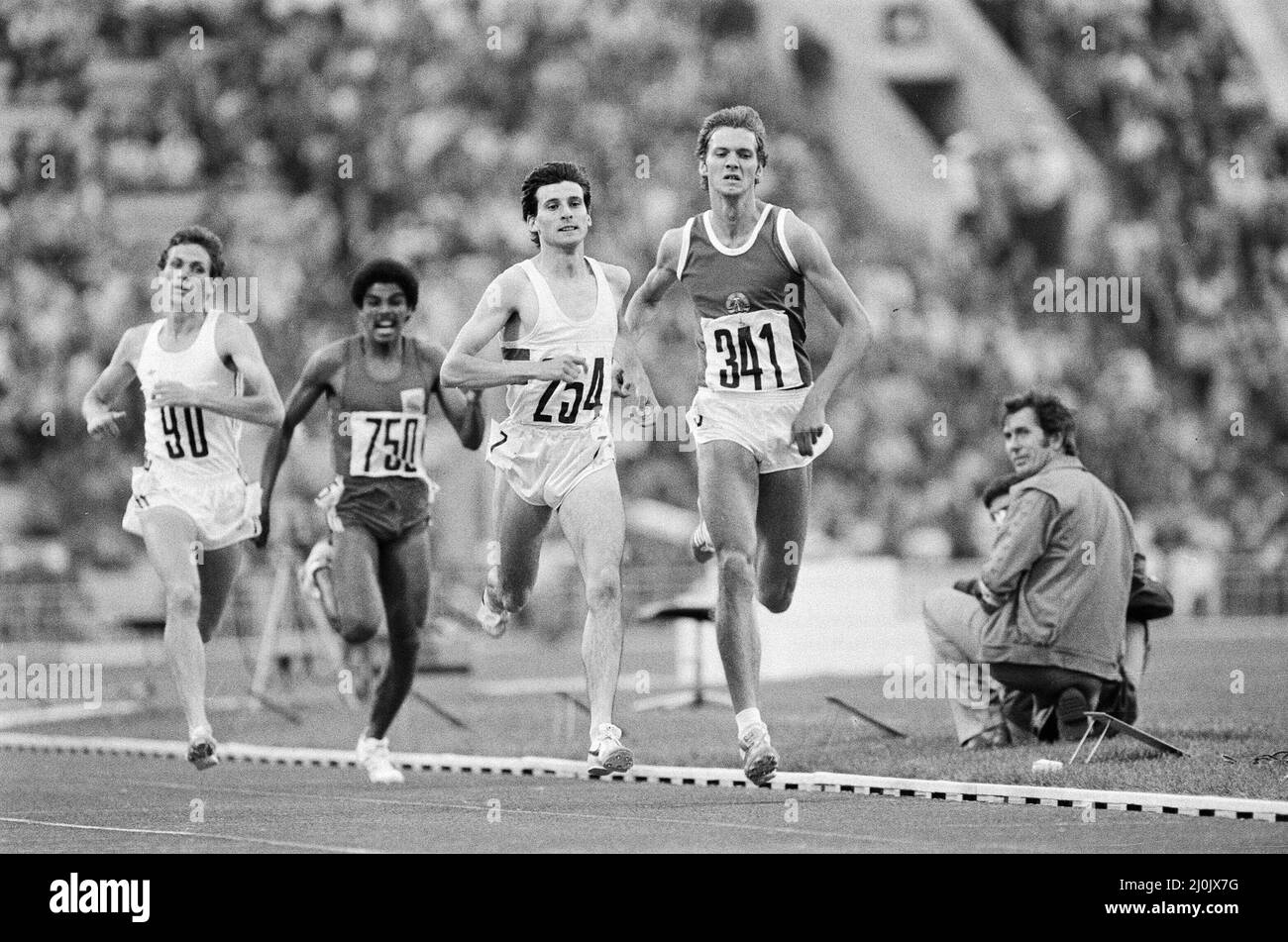 1980 Olympic Games at the Central Lenin Stadium in Moscow, Soviet Union ...