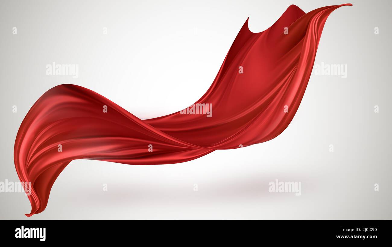 Red flying fabric Stock Photo - Alamy