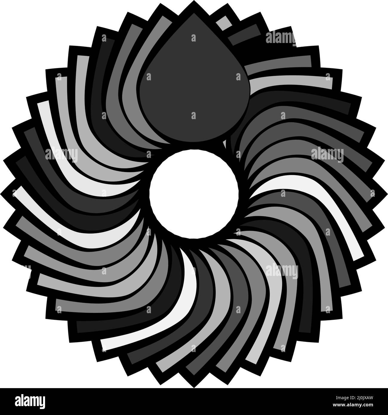 Circular, radial motif, mandala icon - stock vector illustration, clip ...