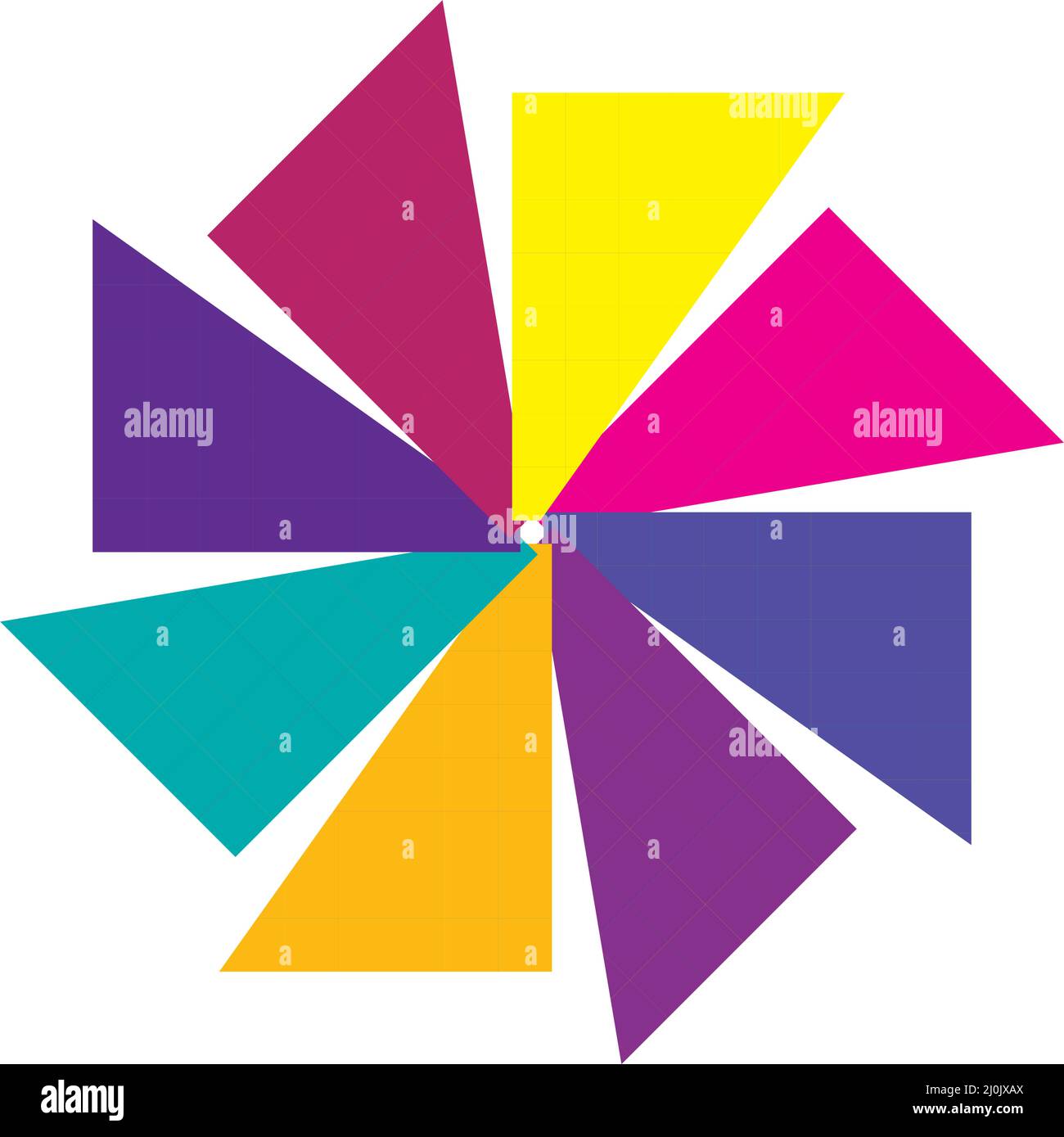 Abstract colorful, vivid, vibrant angular, geometric design element ...