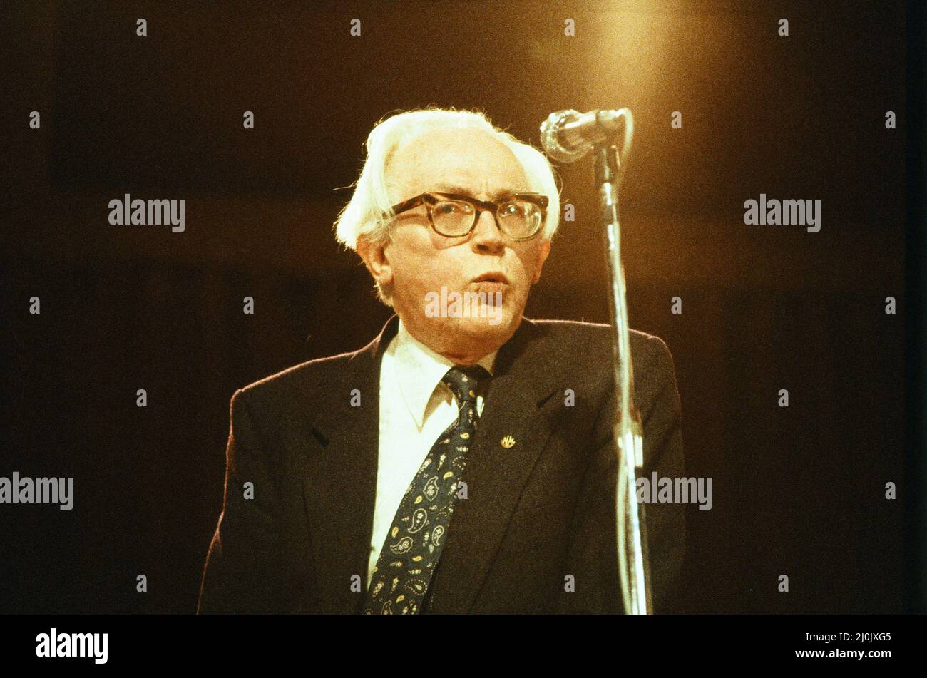 Leader of the Labour Party Michael Foot. September 1982 Stock Photo - Alamy