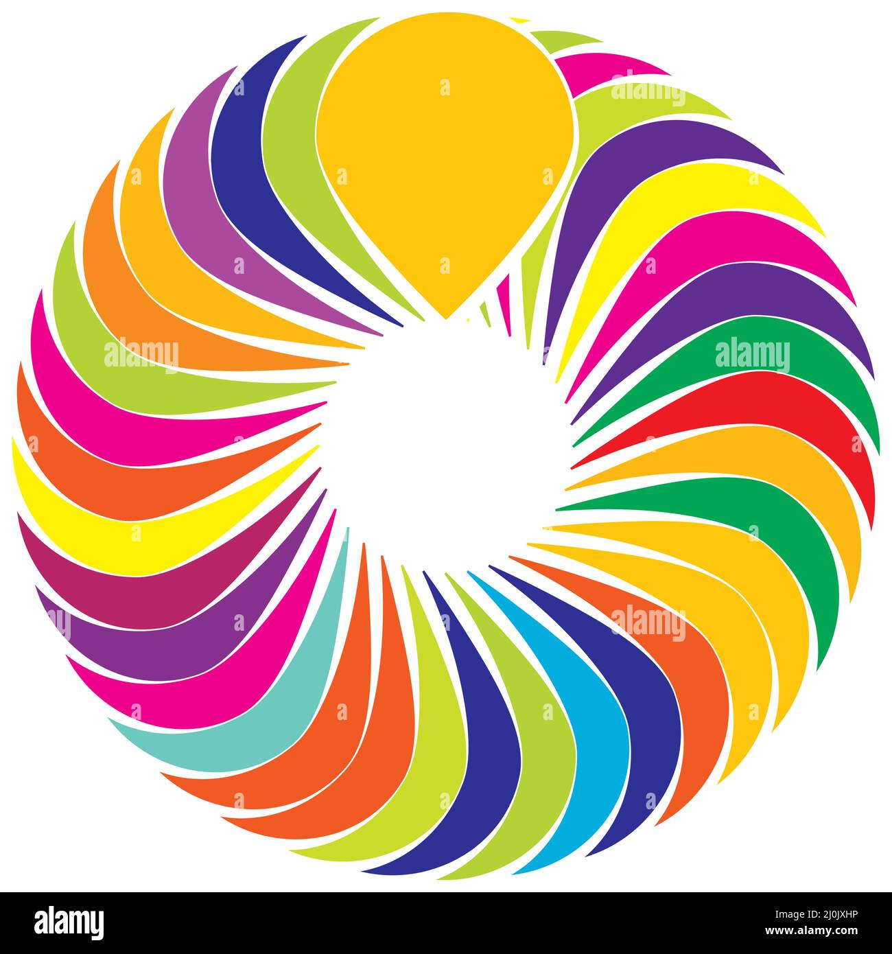 Colorful circular, radial mandala, motif icon. Abstract geometric ...