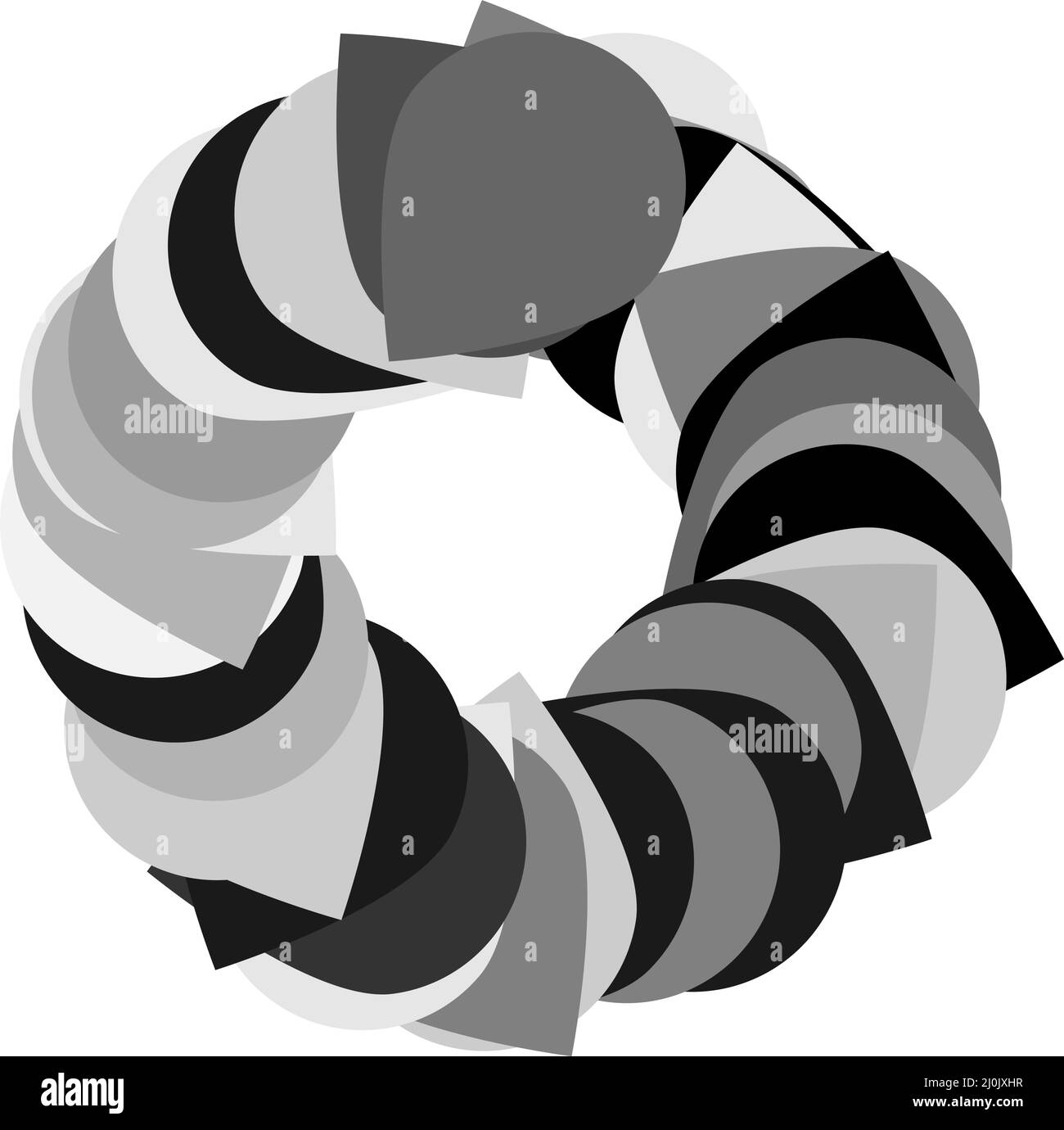 Abstract random geometric circular, radial element, shape - stock ...