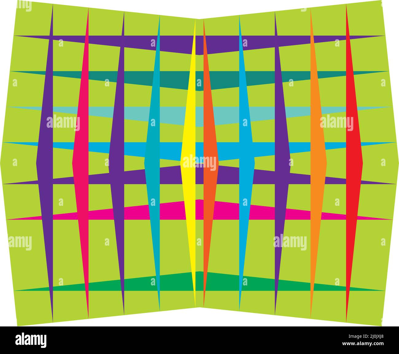 Abstract colorful, vivid, vibrant angular, geometric design element ...