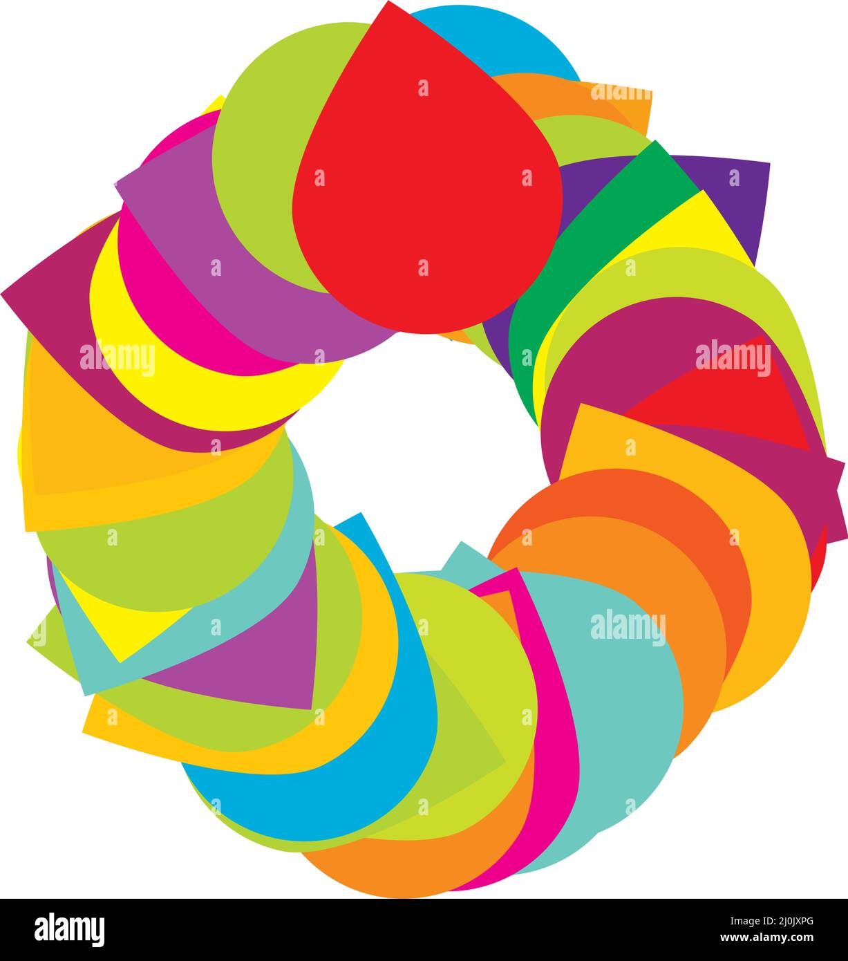 Abstract random geometric circular, radial element, shape - stock ...