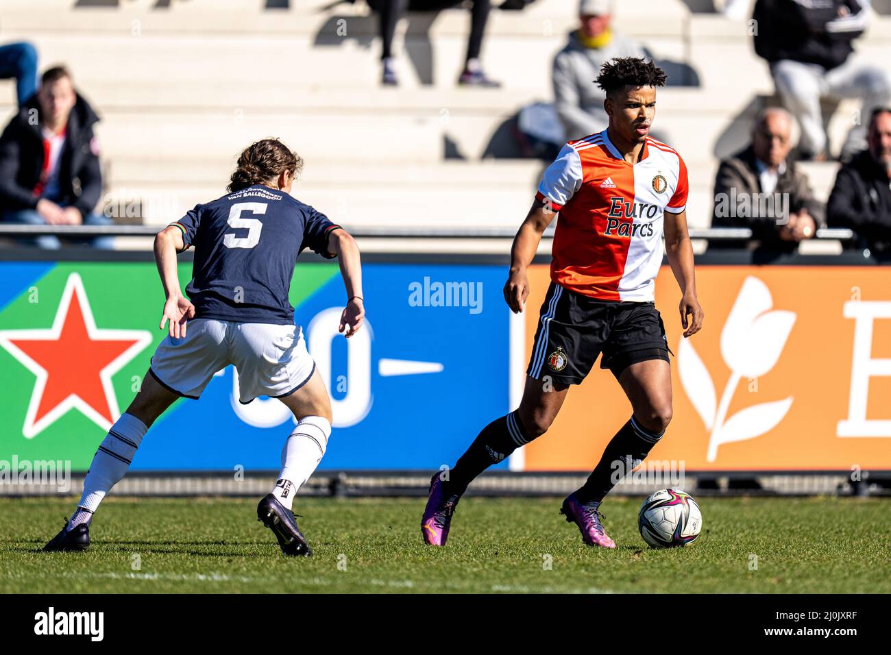 Rotterdam - Denzel Hall of Feyenoord during the match between Feyenoord ...