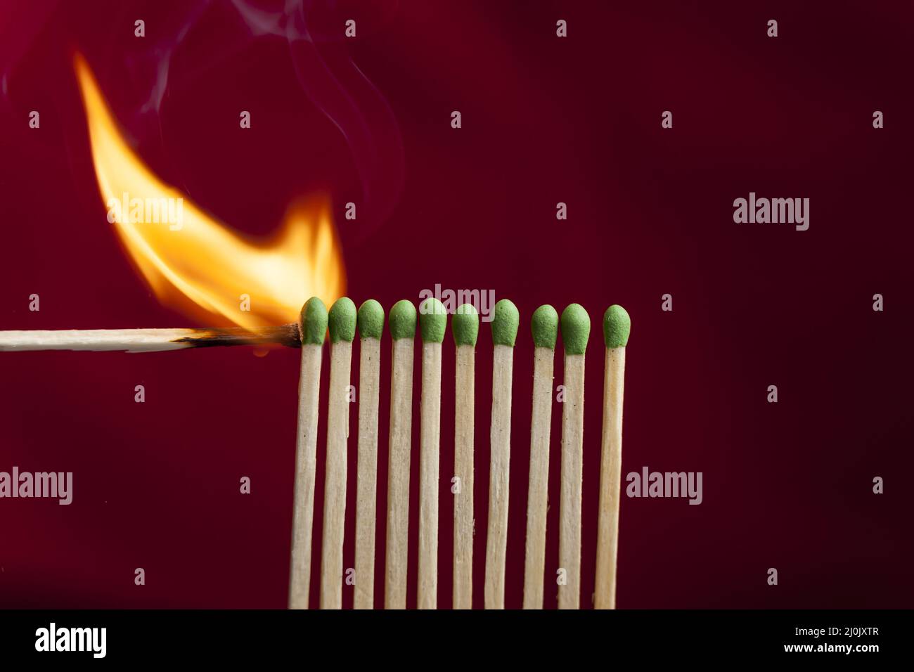 Row burning matches hi-res stock photography and images - Alamy