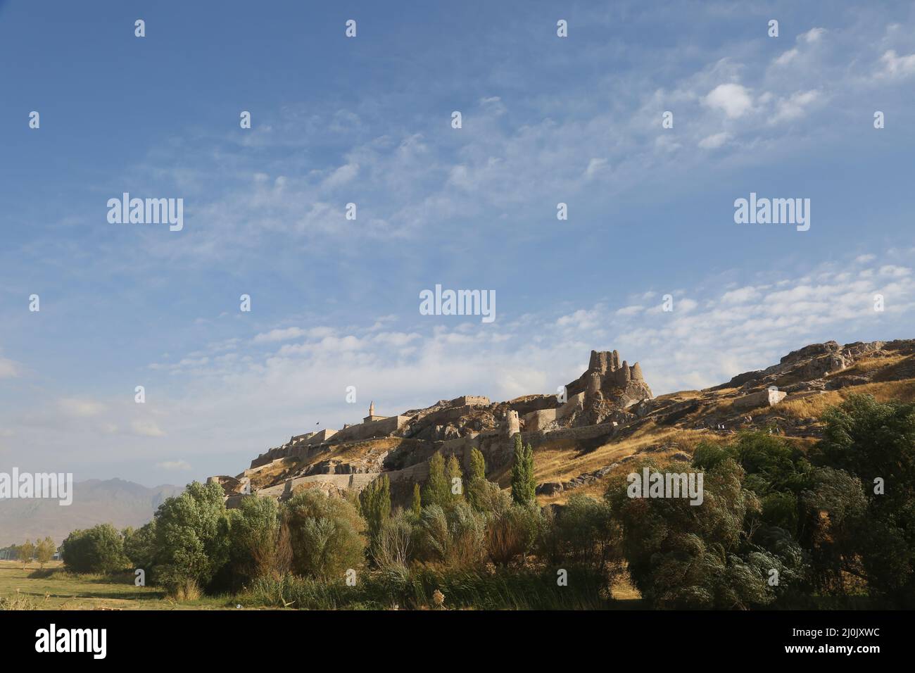 View of Van Castle in Eastern Anatolia, Turkey. City of Van has a long ...