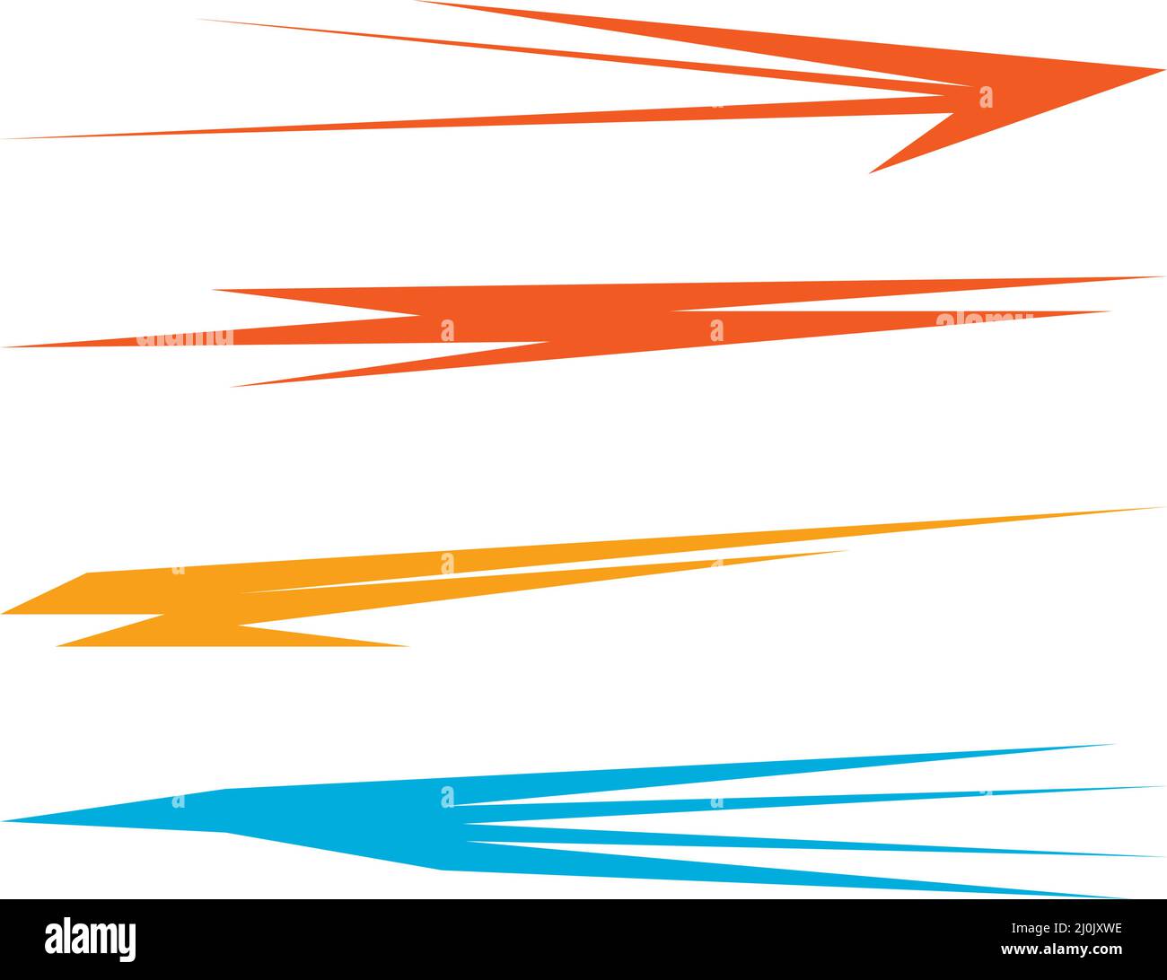Wiggle, wobble squiggly lines, stripes divider set - stock vector ...