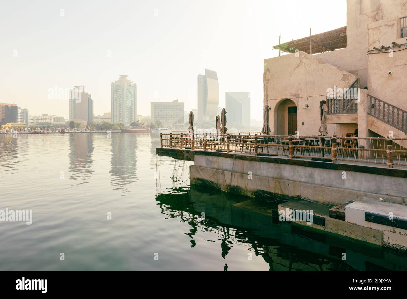 Al Seef Traditional Historical District Arabic Architecture. Dubai ...