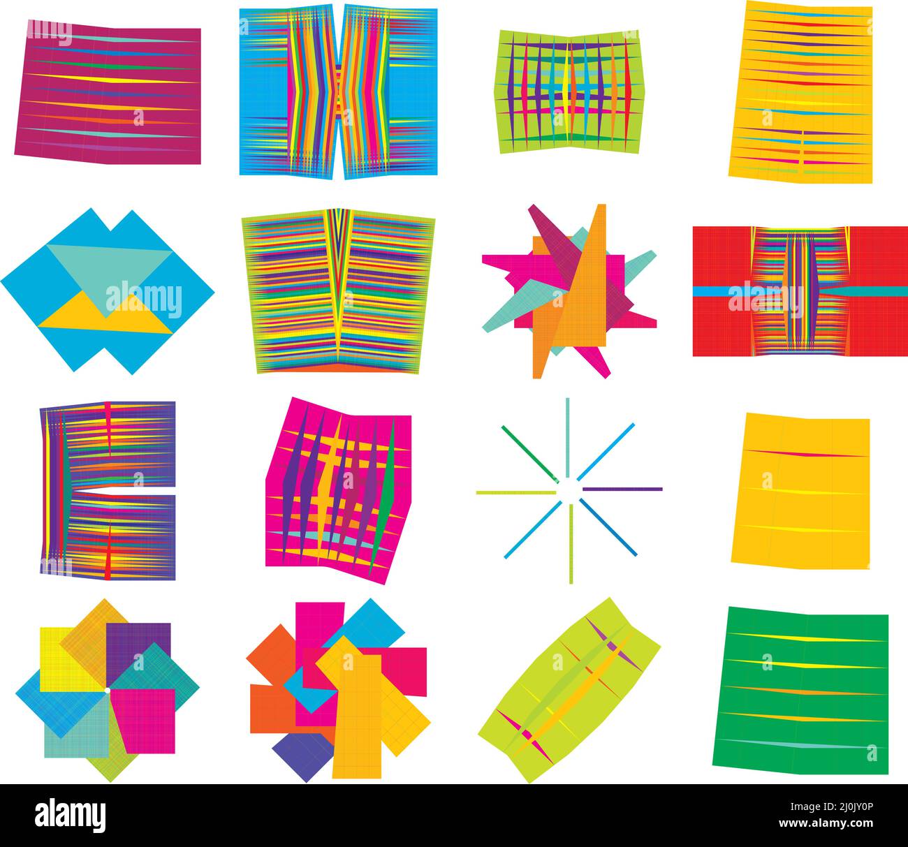 Abstract colorful, vivid, vibrant angular, geometric design element ...