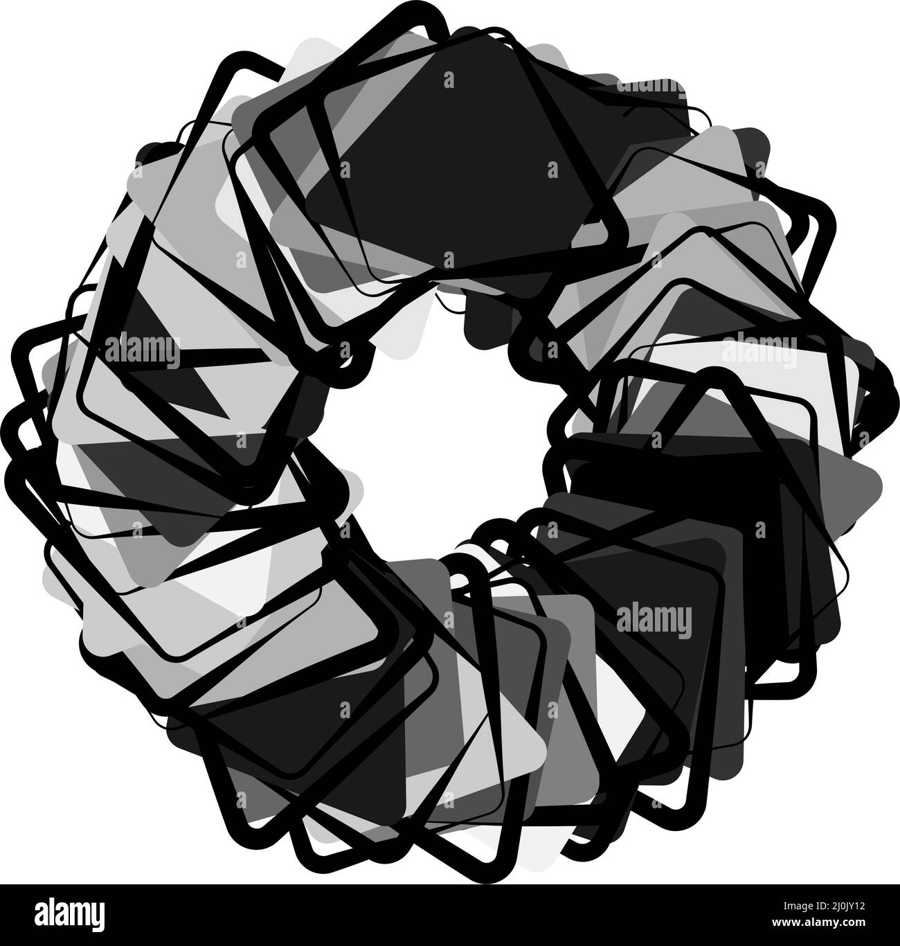 Abstract random geometric circular, radial element, shape - stock ...