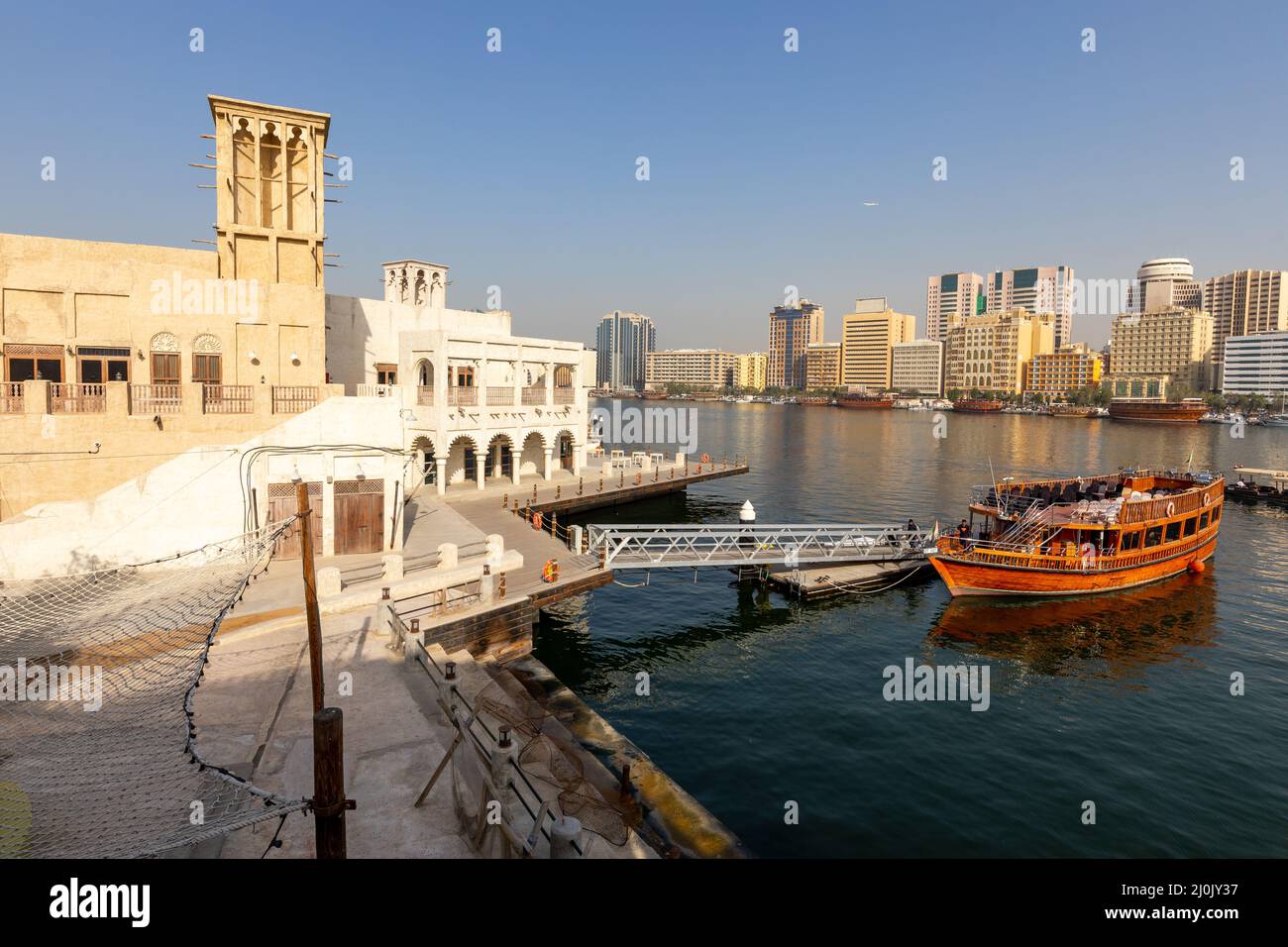 Al Seef Traditional Historical District Arabic Architecture. Dubai ...
