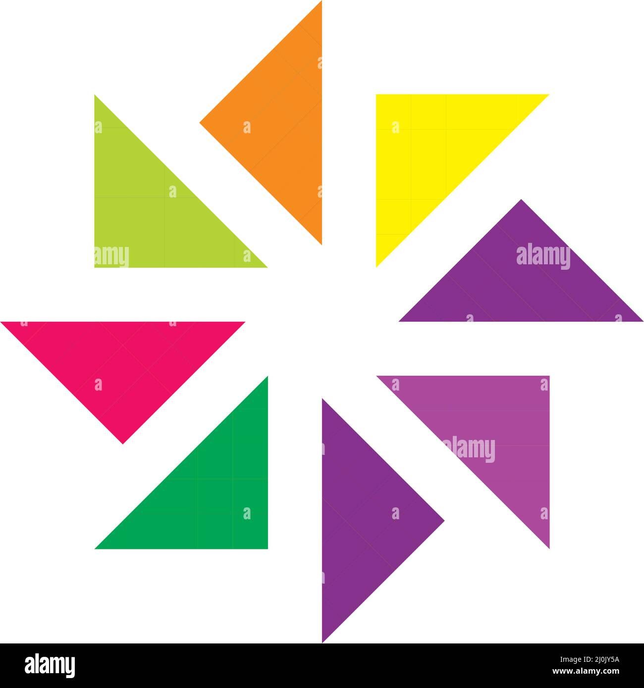 Abstract colorful, vivid, vibrant angular, geometric design element ...