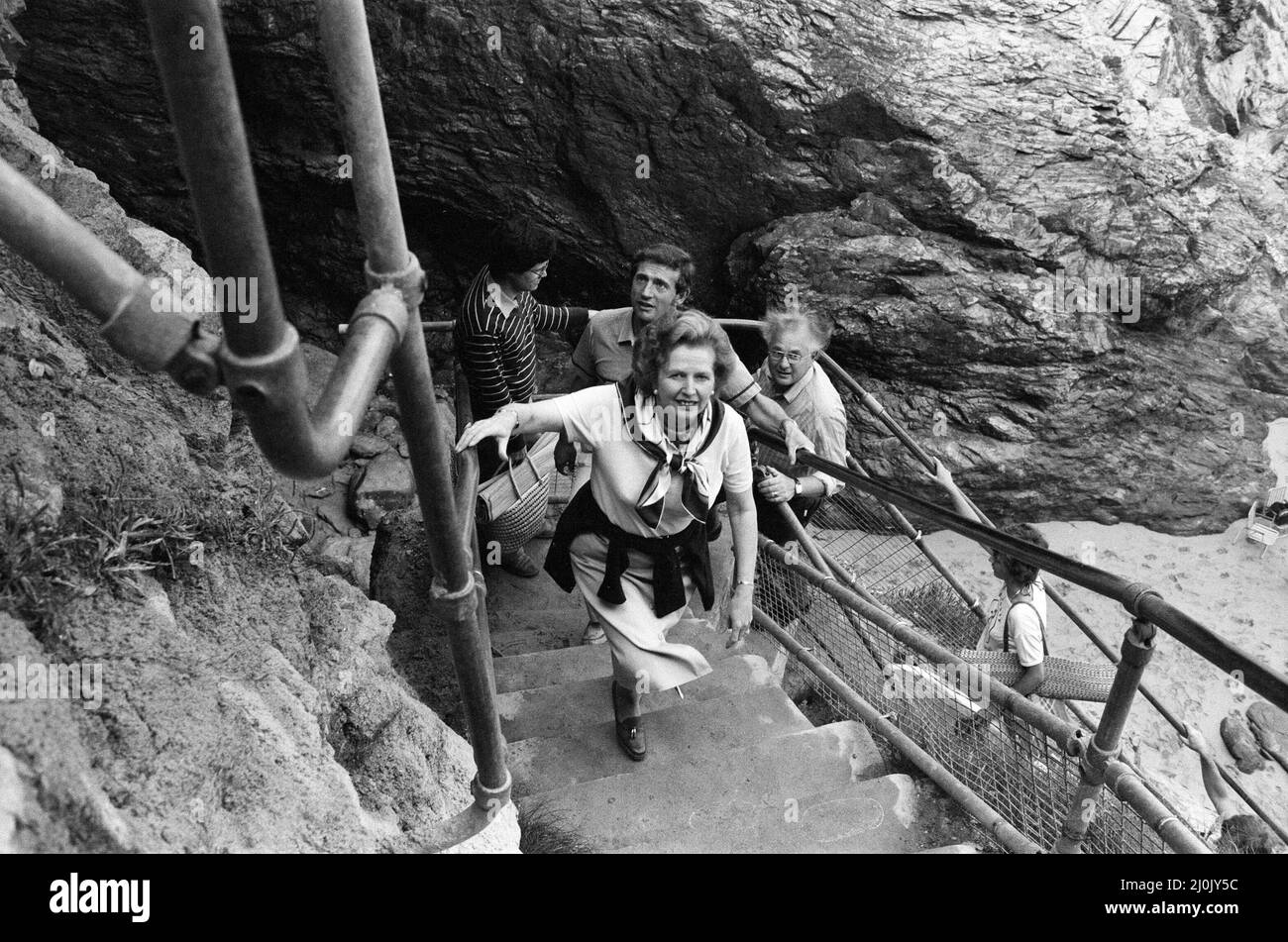 Prime Minister Margaret Thatcher and her husband Denis (not pictured ...