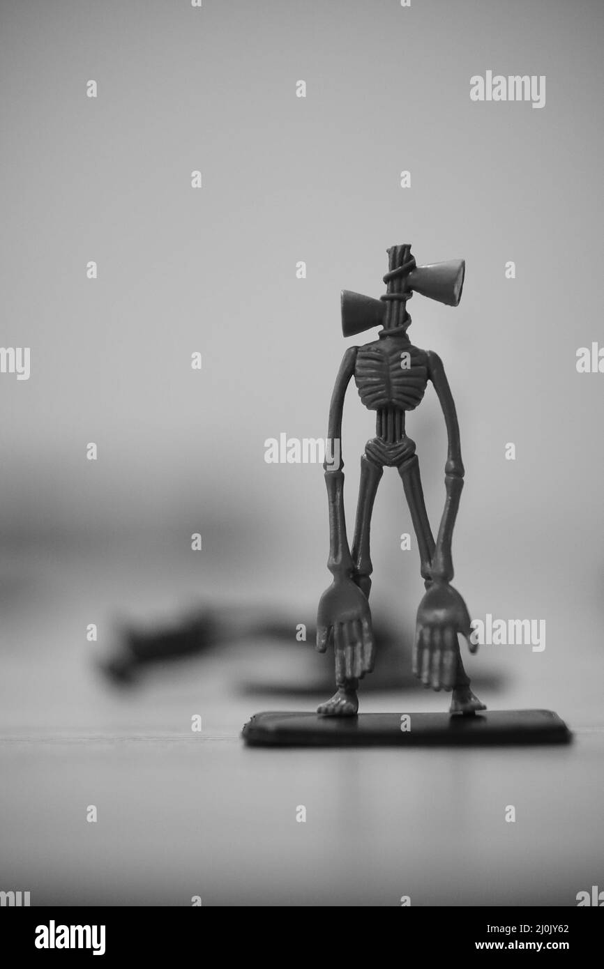 Scary Siren Head monster toy figurine with speakers Stock Photo - Alamy