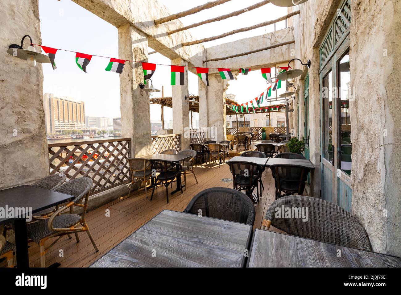 Traditional Arab Style Restaurant. Dubai Deira Old Town. United Arab ...