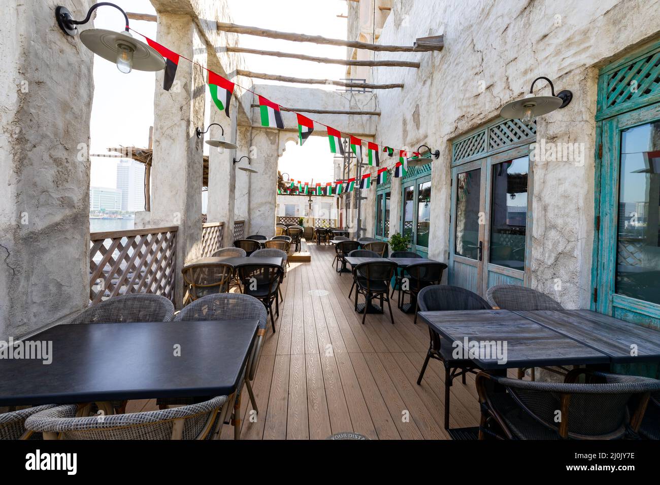 Traditional Arab Style Restaurant. Dubai Deira Old Town. United Arab ...