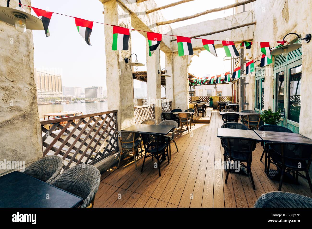 Traditional Arab Style Restaurant. Dubai Deira Old Town. United Arab ...
